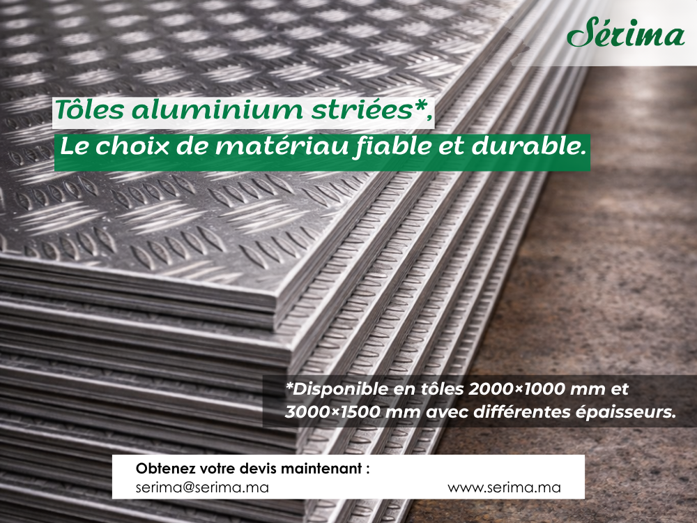 Tôles striées aluminium - Sérima